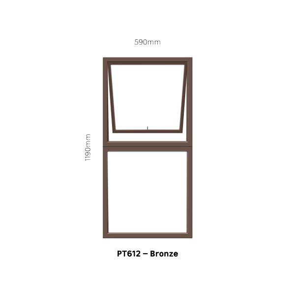 PT 612 Top Hung Aluminium Window - Mundi Aluminium