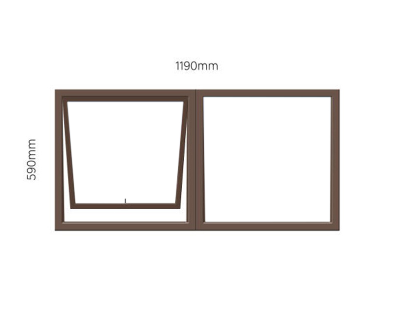 PT 126 Top Hung Aluminium Window - Mundi Aluminium