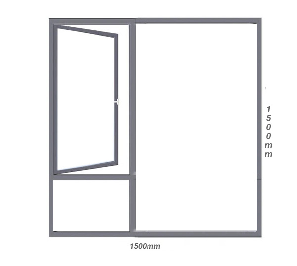 SH 1515 Side Hung Aluminium Window - Mundi Aluminium