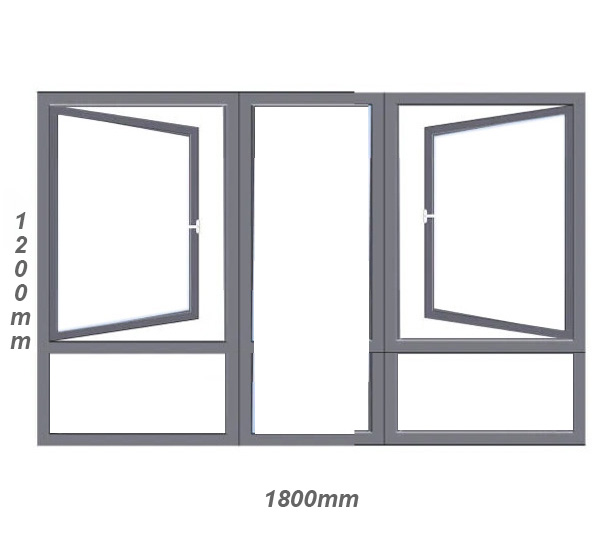 SHH 1812 Side Hung Aluminium Window - Mundi Aluminium