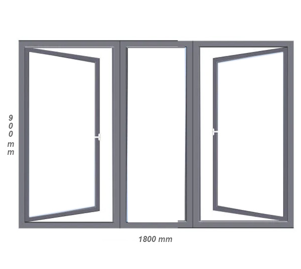 SHH 189 Side Hung Aluminium Window - Mundi Aluminium